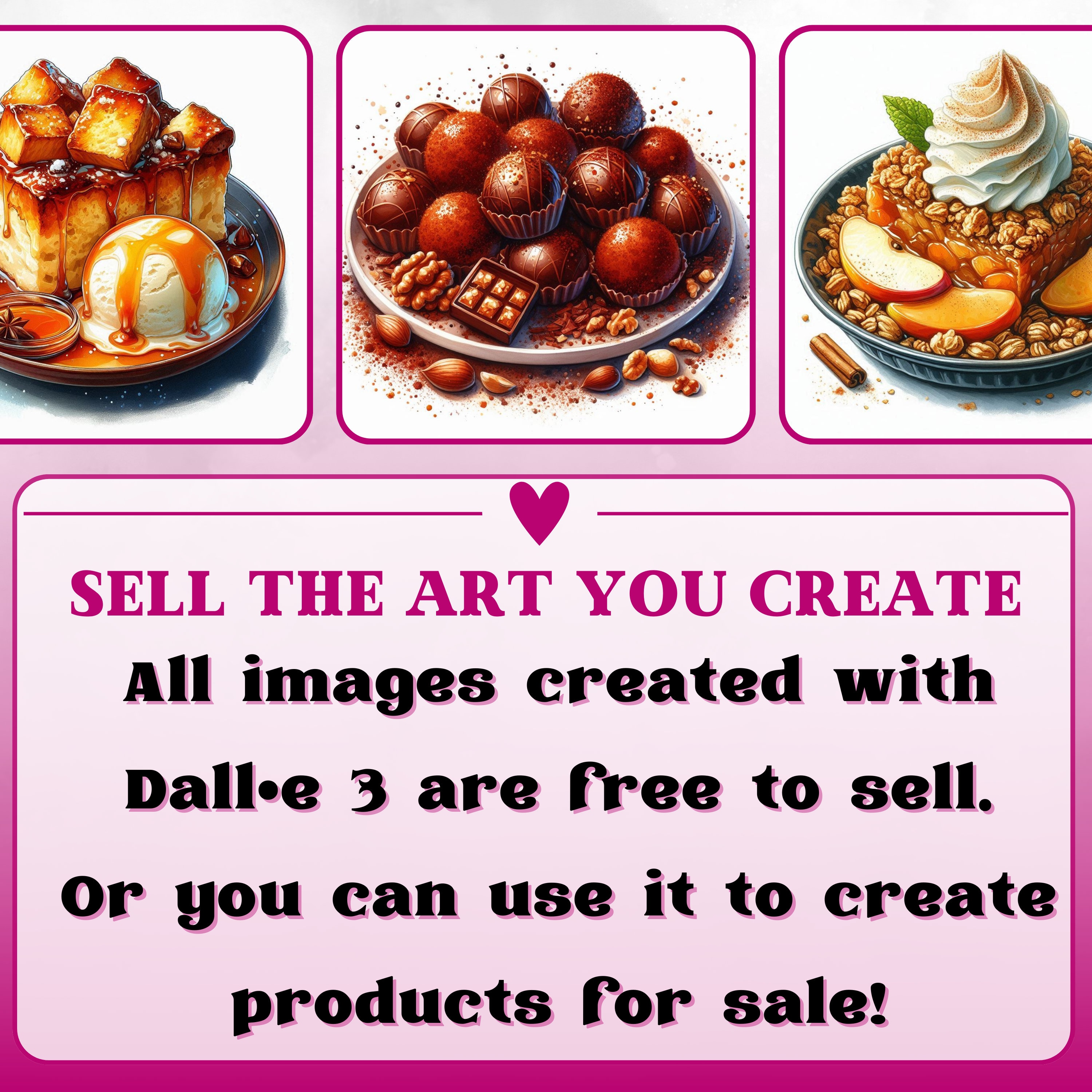 Dalle Prompt, Dalle 3 Prompt, Dalle 3 Prompts, Chatgpt Prompt, Dessert ...