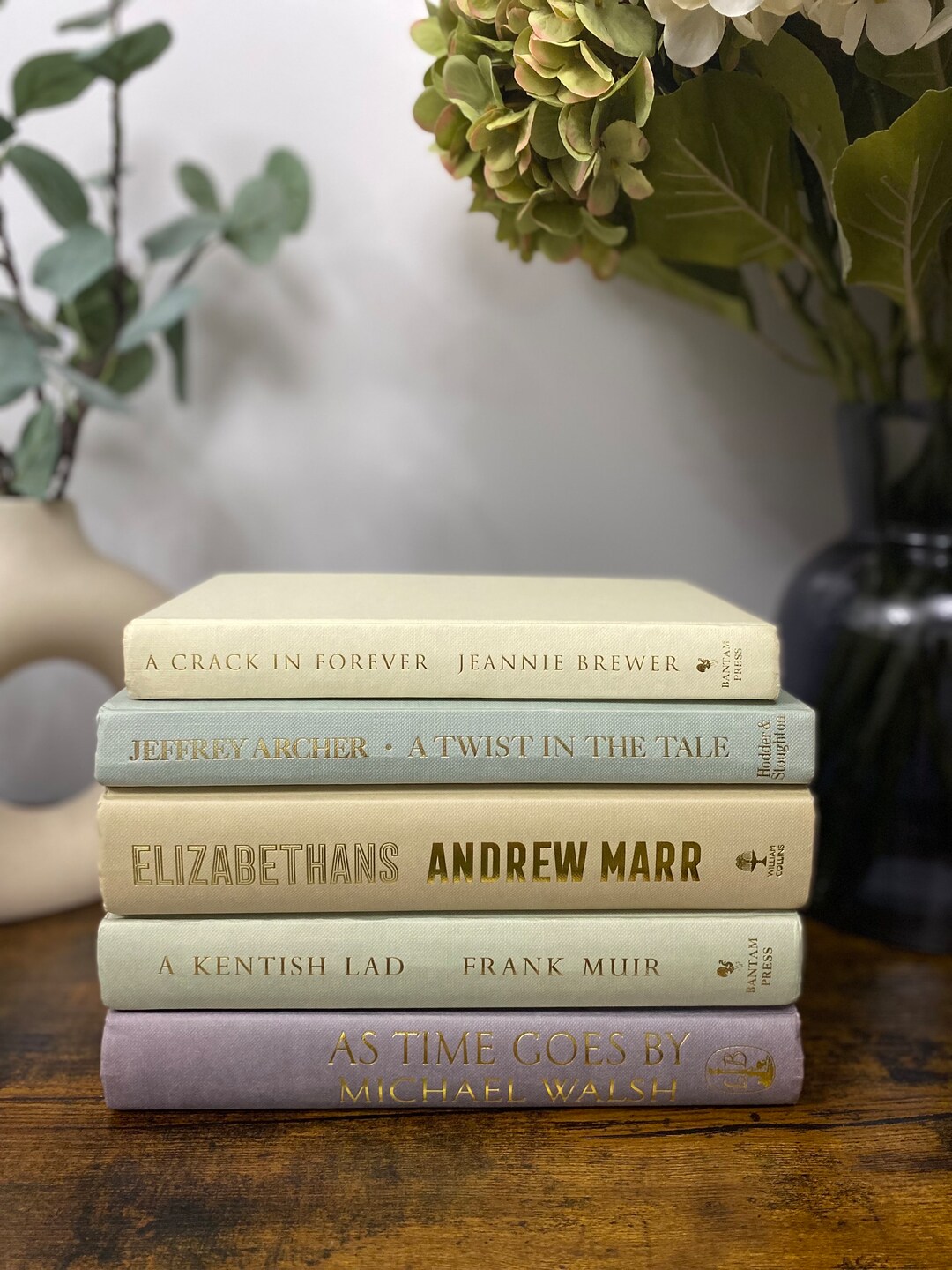 Pastel Coffee Table Decorative Book Stack Pretty Home Styling Colour ...