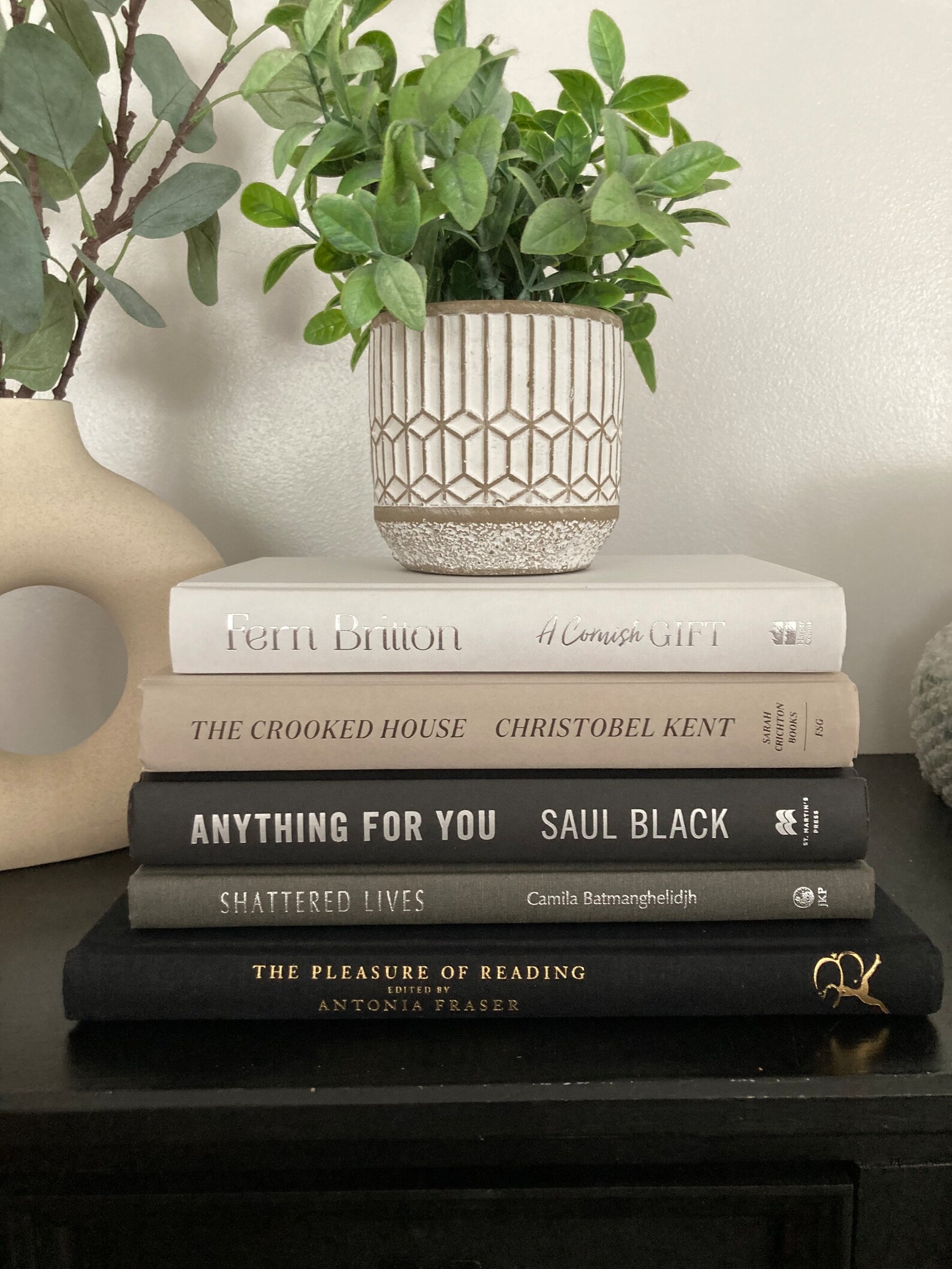 Black & Beige Stacked Books Decor Decorative Coffee Table - Etsy UK