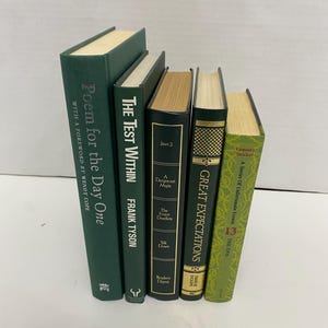 Green Stacked Books Decor Decorative Coffee Table Styling on Trend Home ...