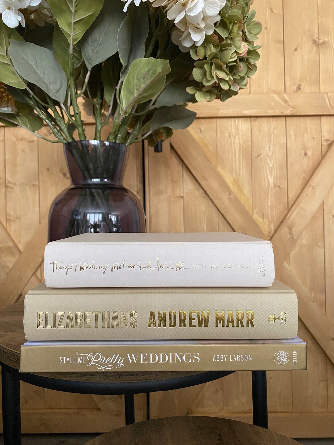 Decorative Gold & Blush Stacked Books Coffee Table Decor Set of 3 as ...