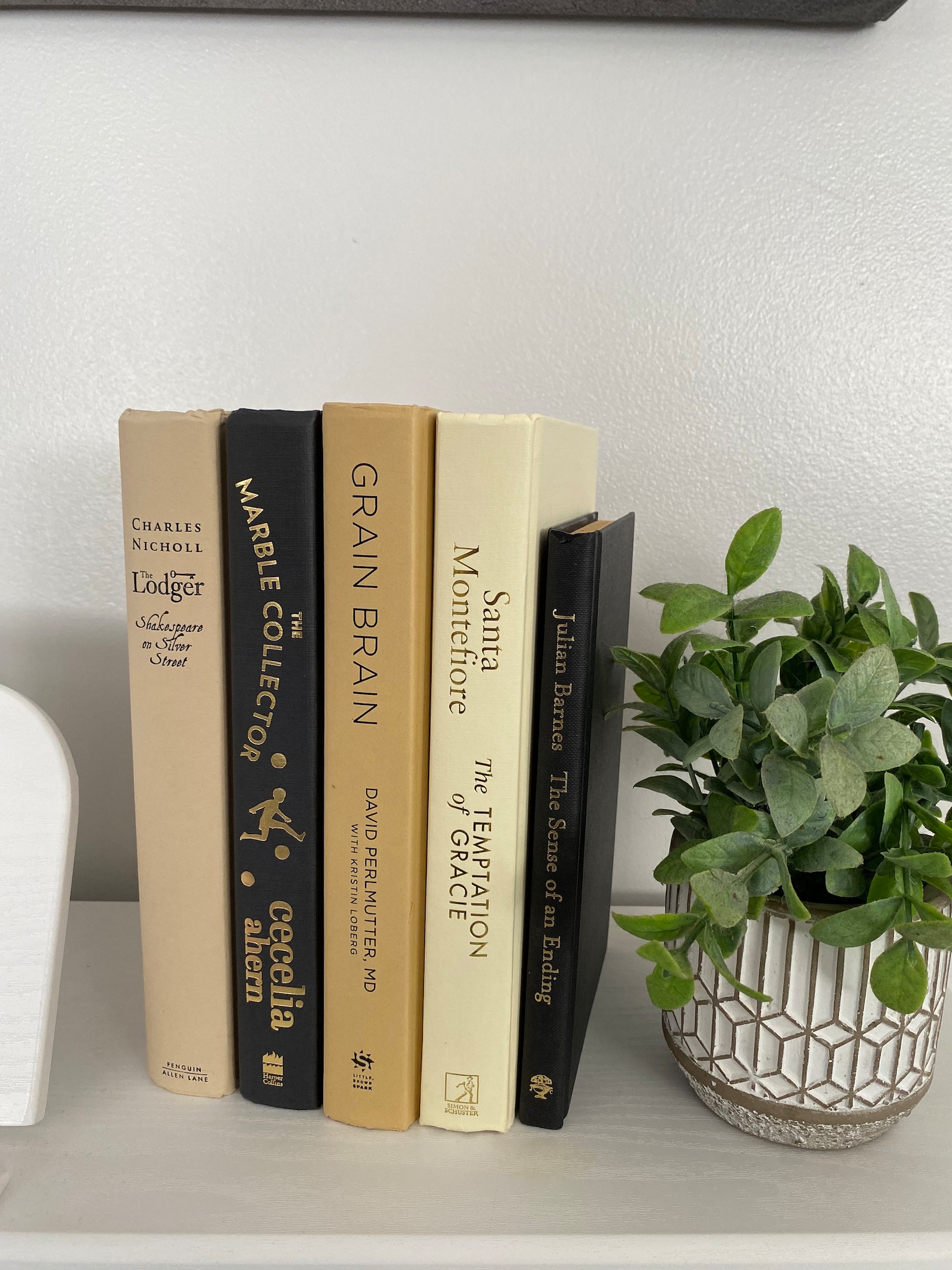 Black & Beige Stacked Books Decor Decorative Coffee Table Styling ...