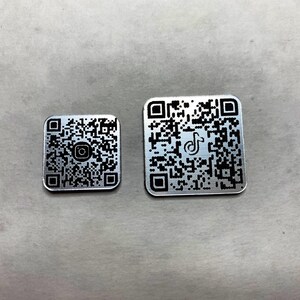 Mini QR Code Tag - QR Code Card - Durable - Reusable - Restaurant ...