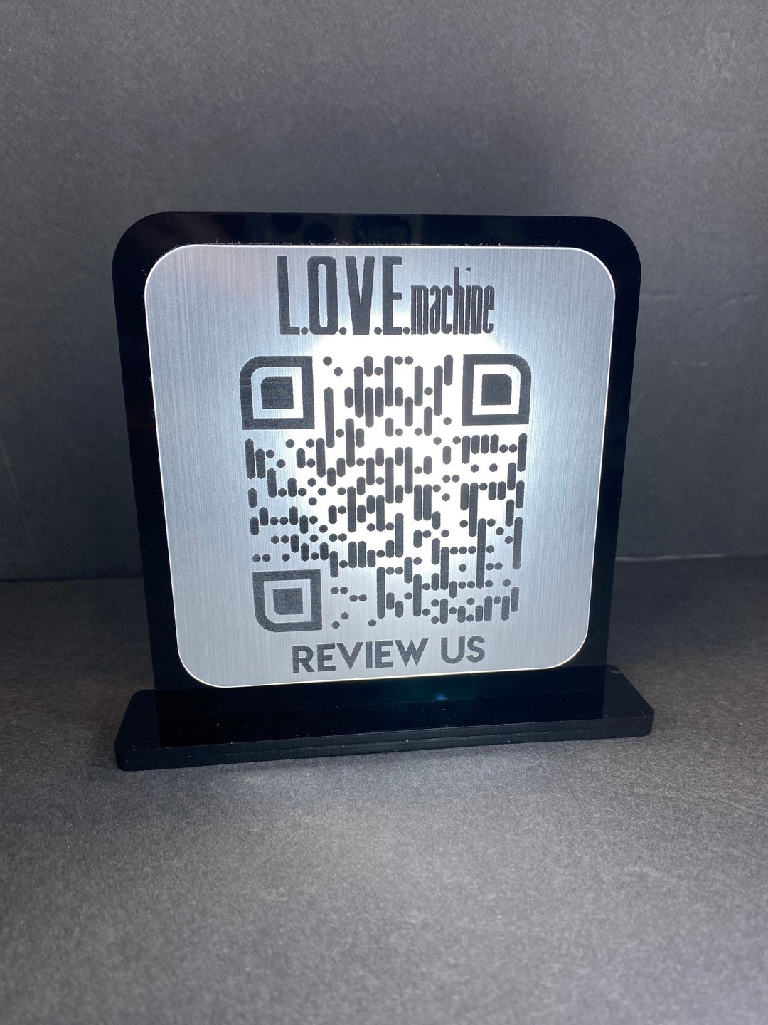 4.5x4.5 Single Sided Standing Custom QR Code Puck QR Menu QR Code Card ...