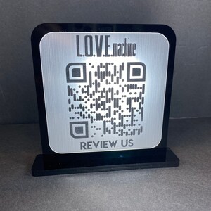 4.5x4.5 Single Sided Standing Custom QR Code Puck QR Menu QR Code Card ...