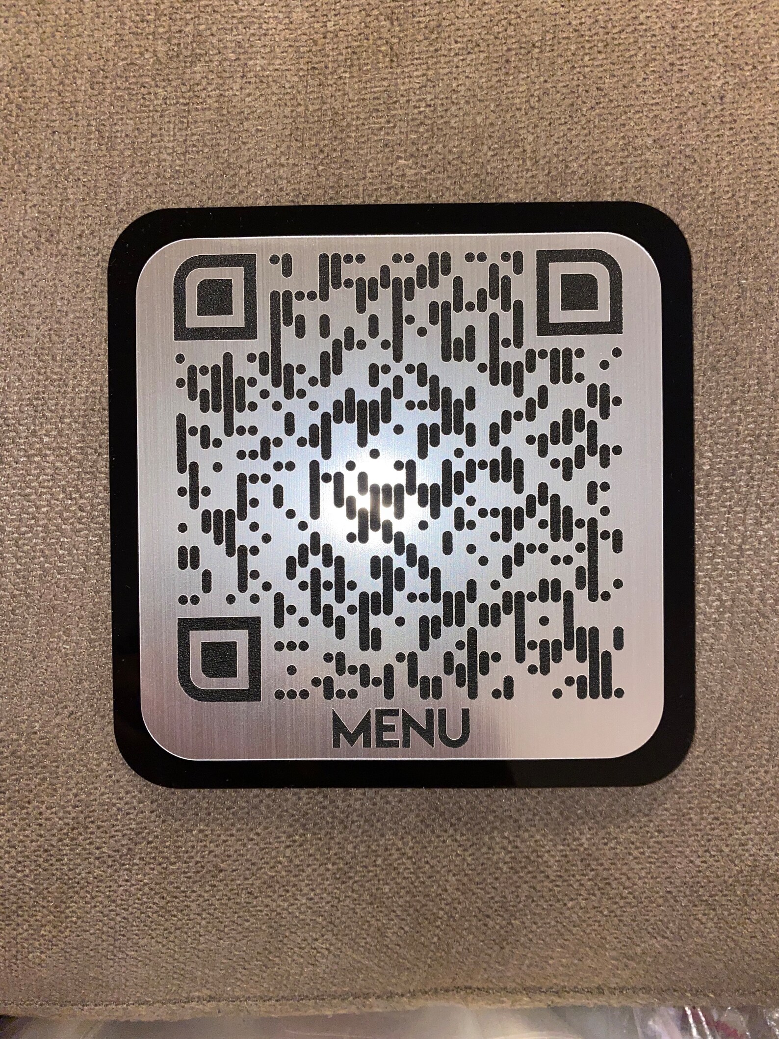 4.5"x4.5" Custom QR Code Puck Menu - QR Code Card - Durable - Reusable ...