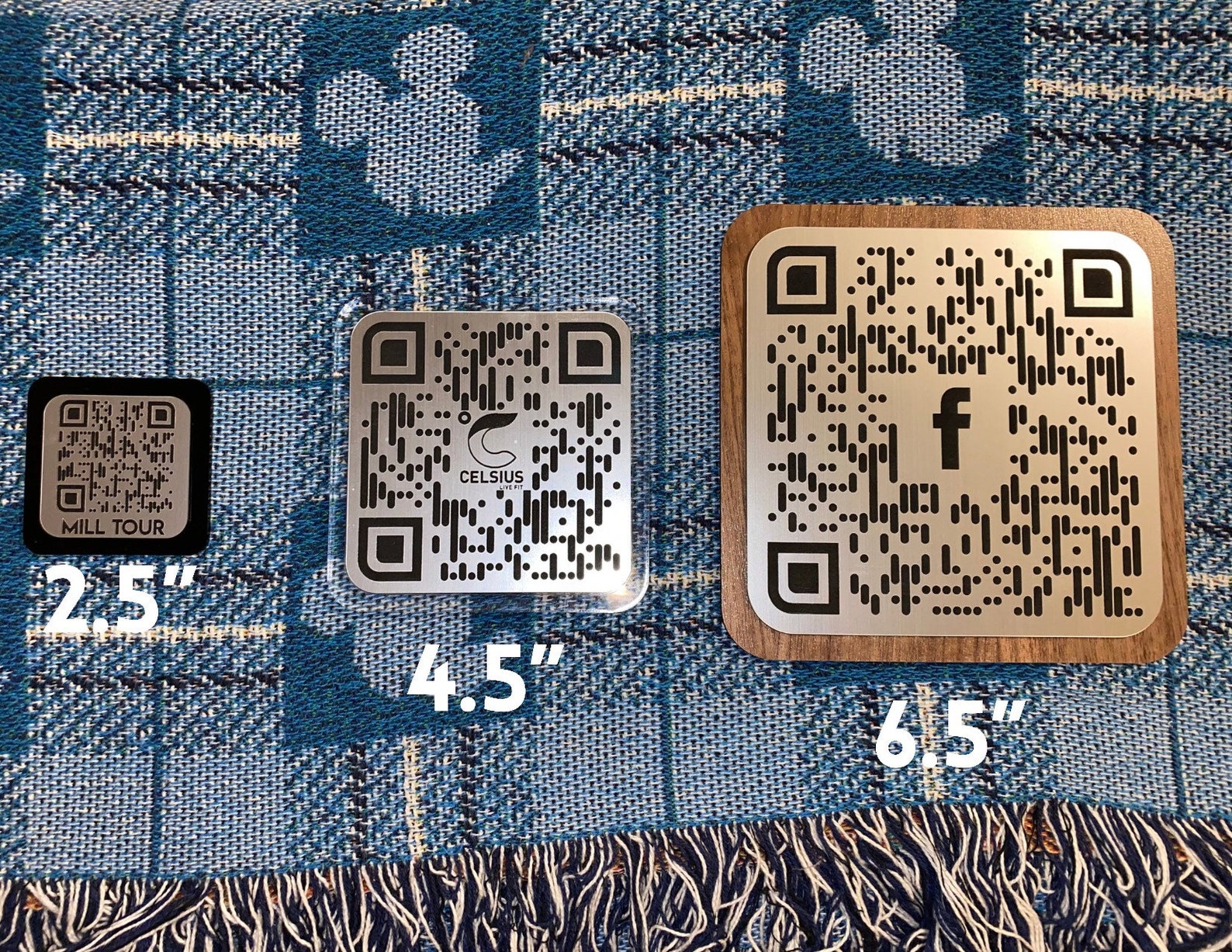 Double Sided Standing Custom QR Code Puck QR Menu QR Code | Etsy