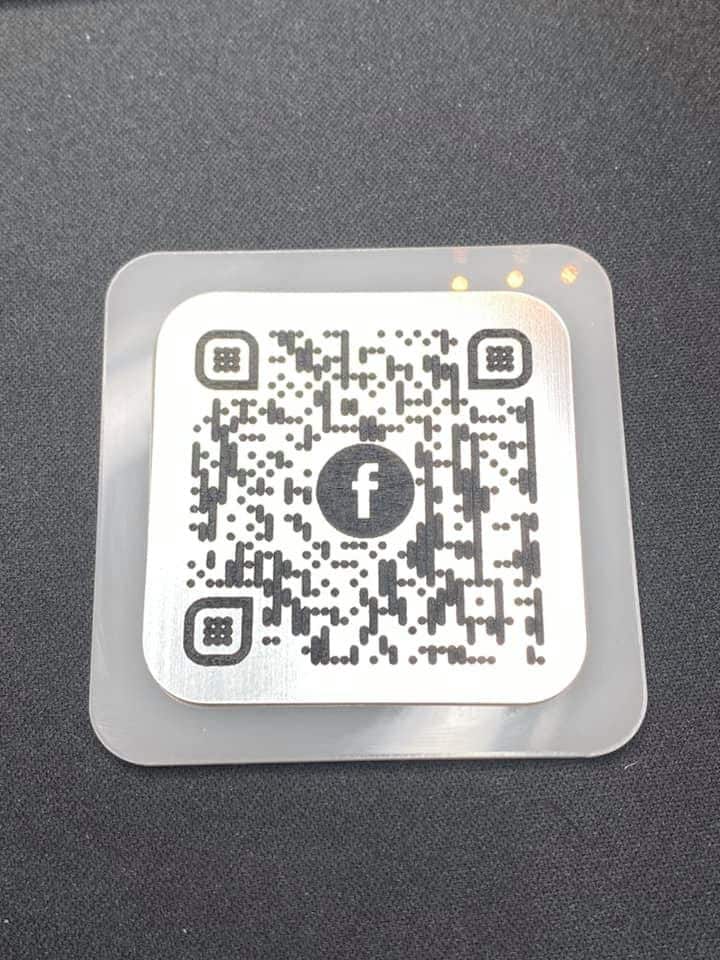 4.5x4.5 Single Sided Standing Custom QR Code Puck | Etsy