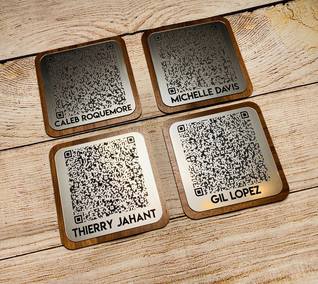 4.5"x4.5" Custom QR Code Puck Menu - QR Code Card - Durable - Reusable ...