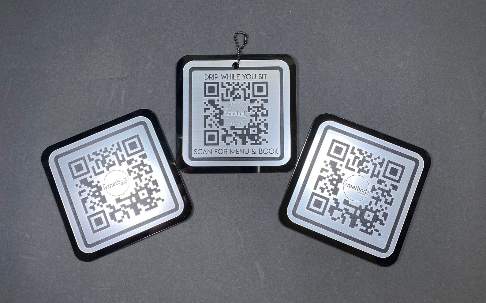 4.5"x4.5" Custom QR Code Puck Menu - QR Code Card - Durable - Reusable ...