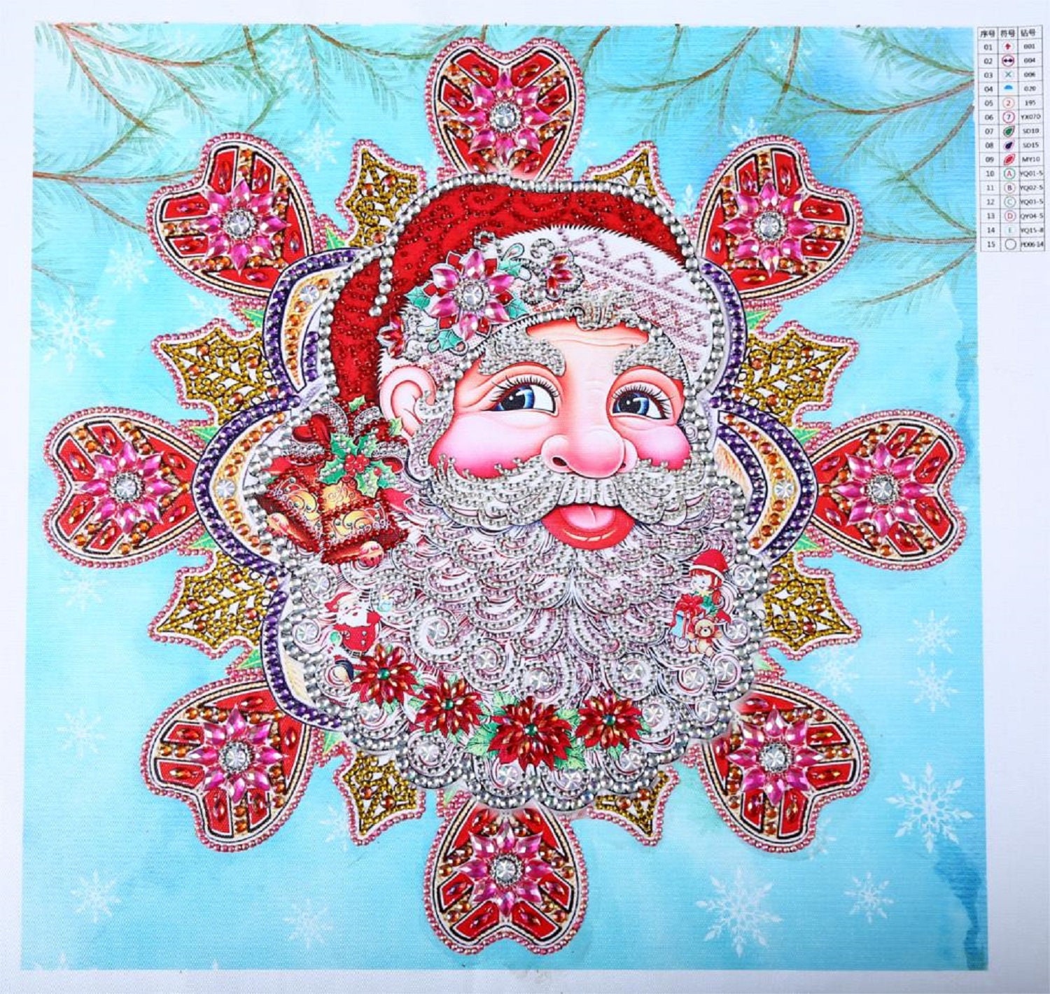 Xmas Santa with Special Diamonds 5D Diamond Painting Cross | Etsy