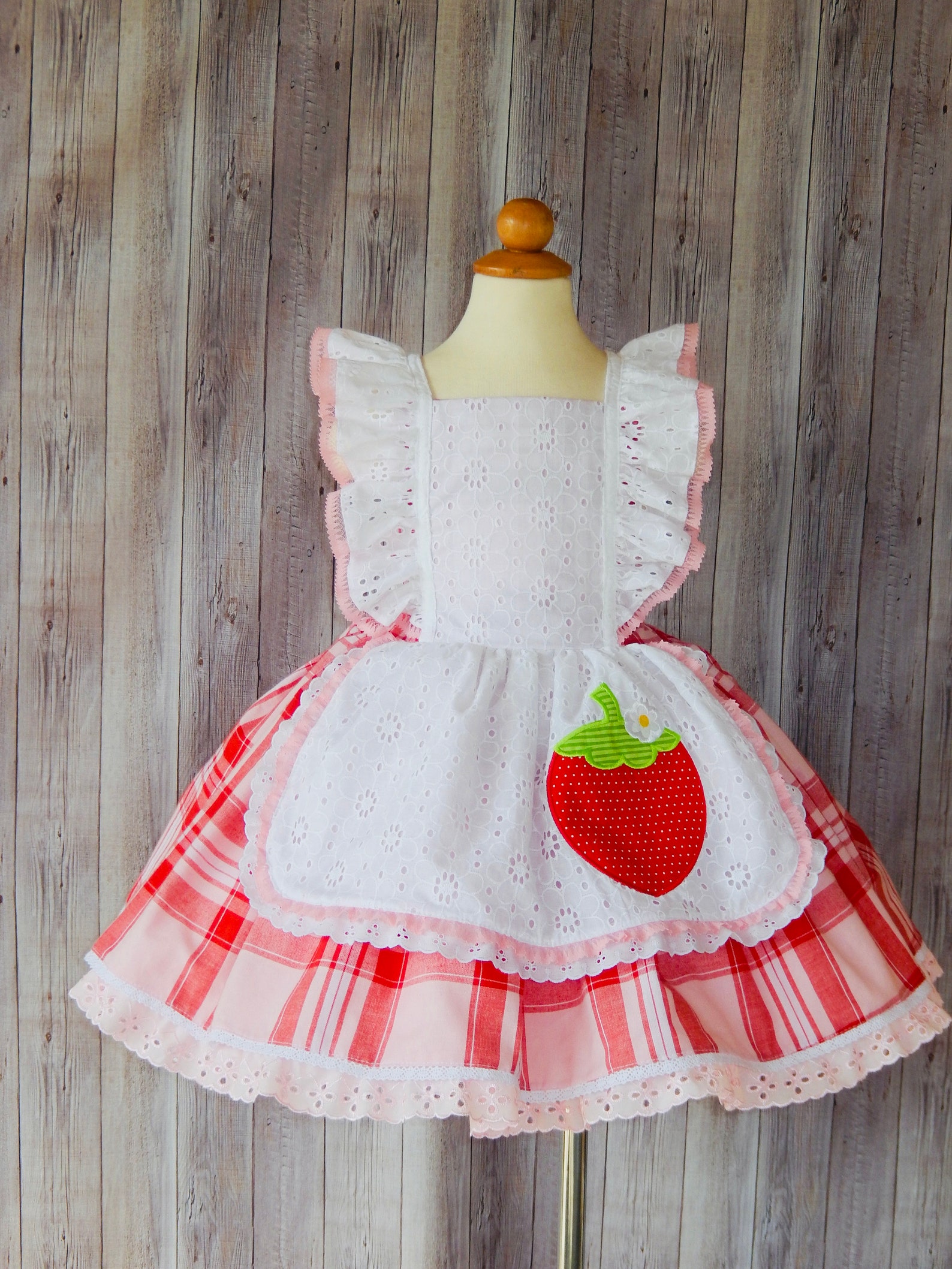 Strawberry Dress Strawberry Birthday Party Dress Strawberry - Etsy