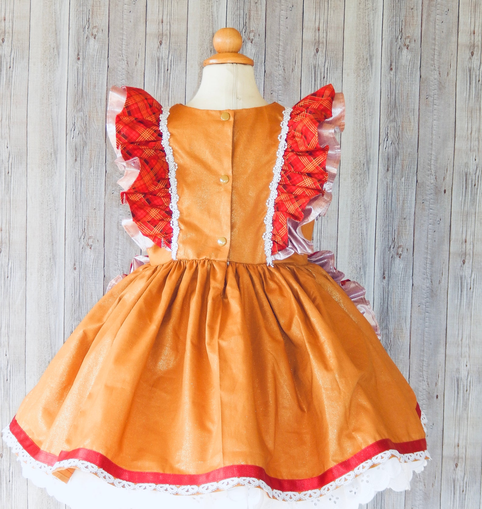 Gingerbread Dress Christmas Gingerbread Dress Girl Christmas - Etsy