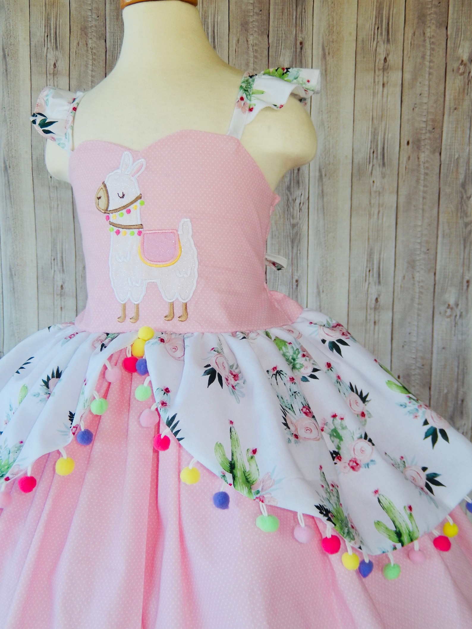 Llama dress Girls llama outfit Llama pink outfit llama | Etsy