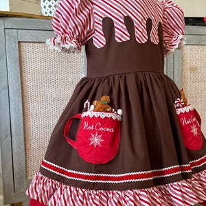 Hot Cocoa Dress, Gingerbread Dress, Christmas Gingerbread Dress, Girl ...