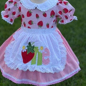 Strawberry Dress, Strawberry Birthday Party Dress, Strawberry Outfit ...
