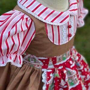 Gingerbread Dress, Christmas Gingerbread Dress, Girl Christmas Dress ...