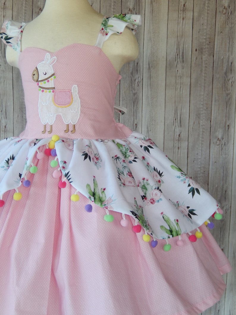 Llama dress Girls llama outfit Llama pink outfit llama | Etsy
