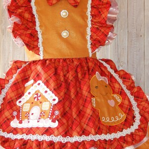 Gingerbread Dress, Christmas Gingerbread Dress, Girl Christmas Dress ...