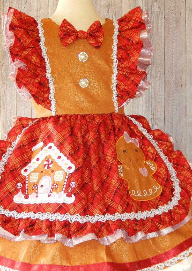 Gingerbread Dress Christmas Gingerbread Dress Girl Christmas - Etsy