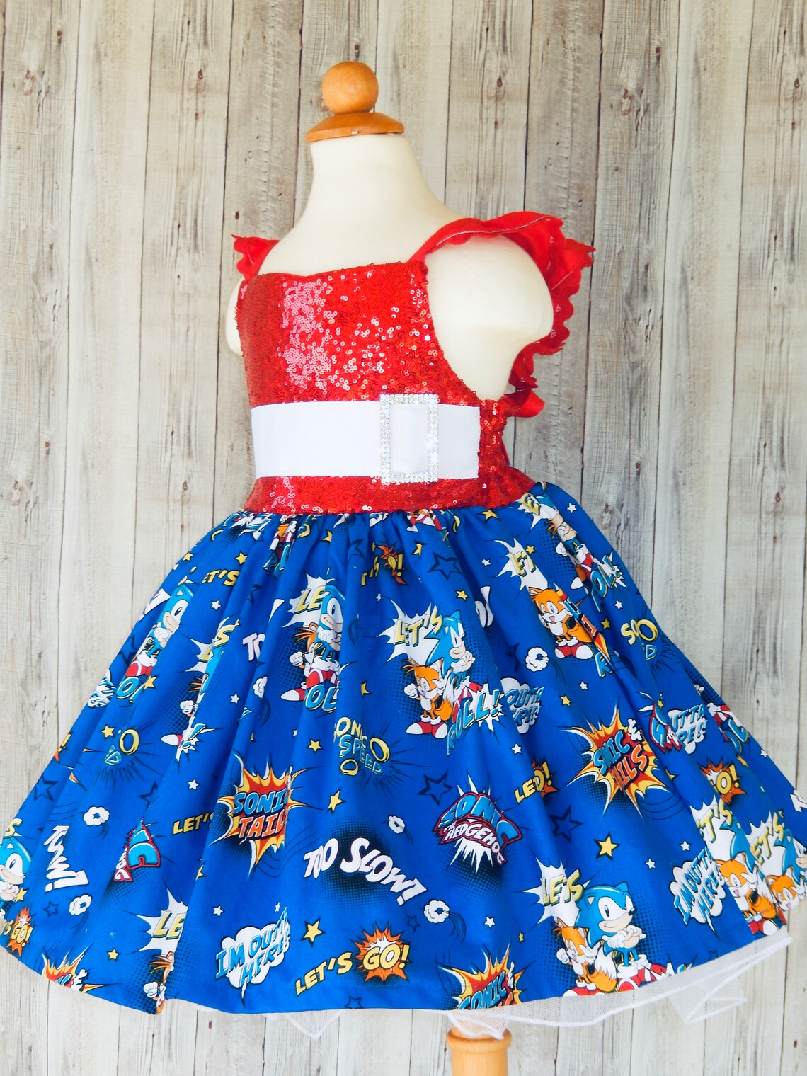 Inspire Sonic the Hedgehog Dress Sonic Dress - Etsy