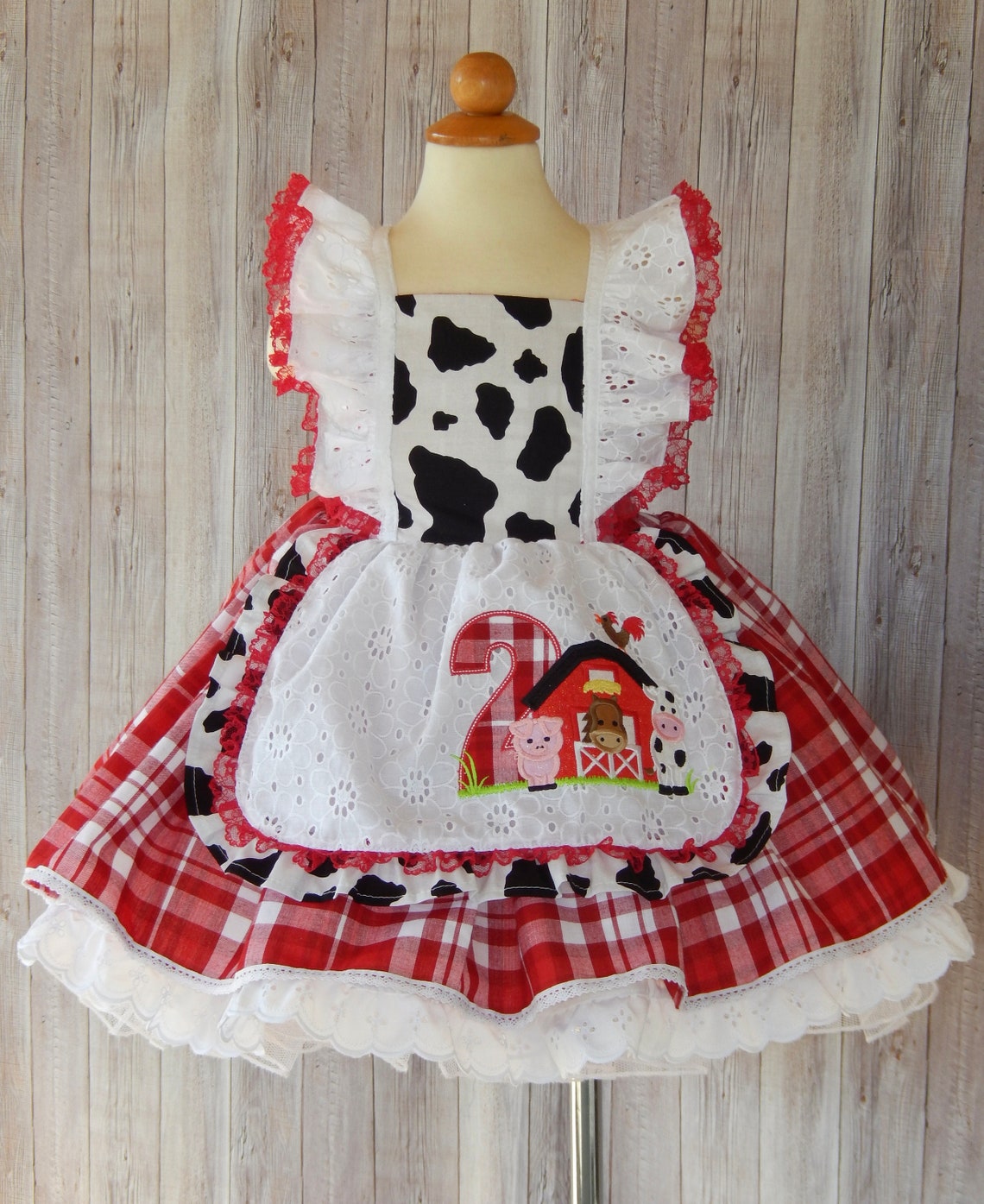 Cow Farm Birthday Dress, Cow Dress, Farm Birthday Dress, Farm Animal ...