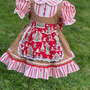 Gingerbread Dress, Christmas Gingerbread Dress, Girl Christmas Dress ...