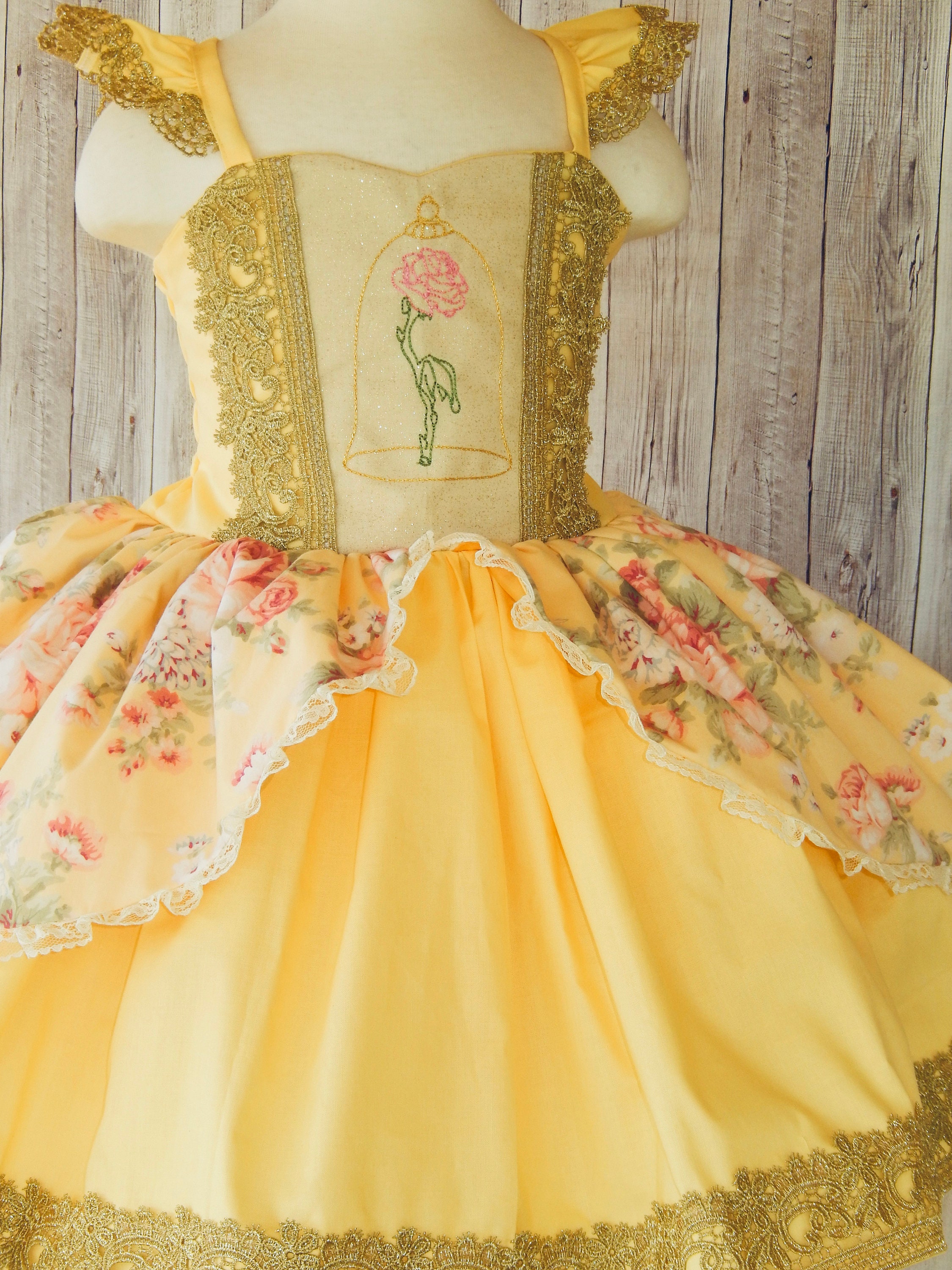 Princess Belle Dressbelle Dress Princess Dress Belle - Etsy