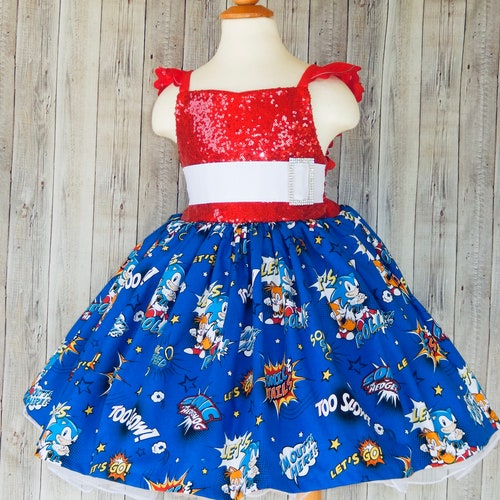 Inspire Sonic the Hedgehog Dress Sonic Dress - Etsy