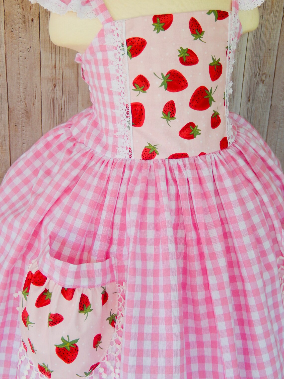 Strawberry Dress, Strawberry Birthday Party Dress, Strawberry Outfit ...