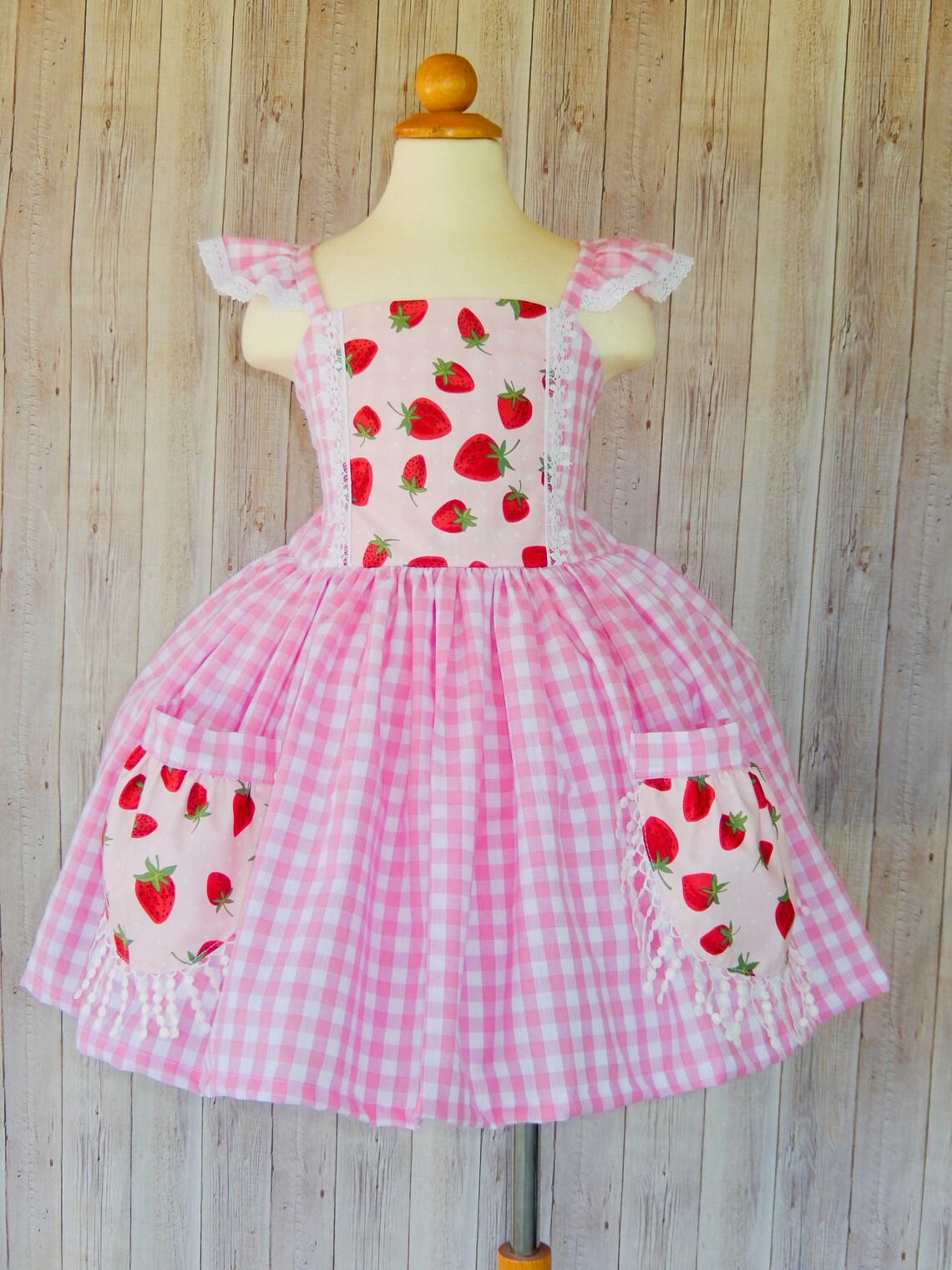 Strawberry Dress Strawberry Birthday Party Dress Strawberry - Etsy
