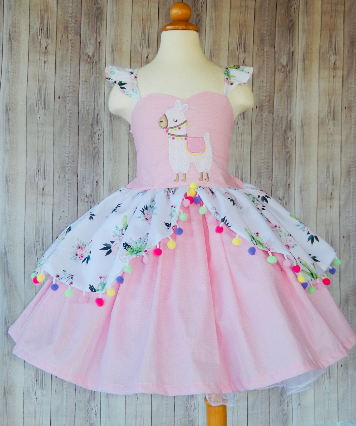 Llama dress Girls llama outfit Llama pink outfit llama | Etsy