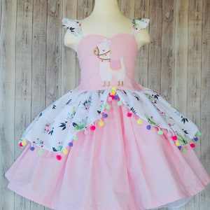 Llama Dress, Girls Llama Outfit, Llama Pink Outfit, Llama Party Outfit ...