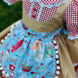 Gingerbread Dress, Christmas Gingerbread Dress, Girl Christmas Dress ...