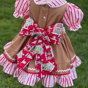Gingerbread Dress, Christmas Gingerbread Dress, Girl Christmas Dress ...