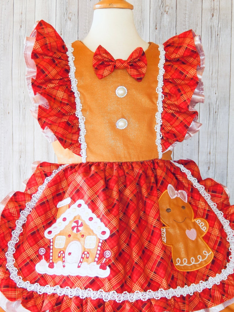 Gingerbread Dress Christmas Gingerbread Dress Girl Christmas - Etsy