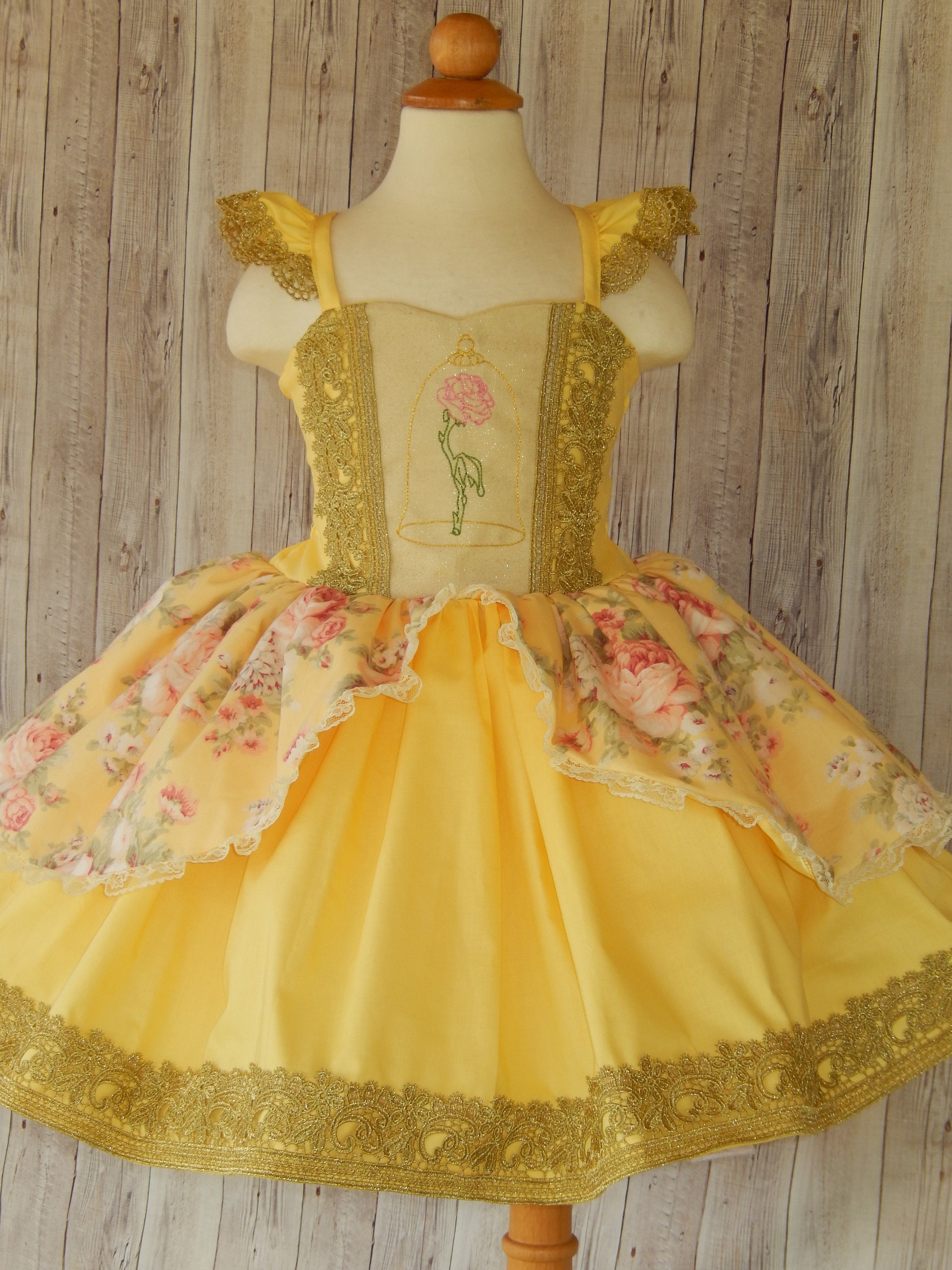 Princess Belle Dressbelle Dress Princess Dress Belle - Etsy