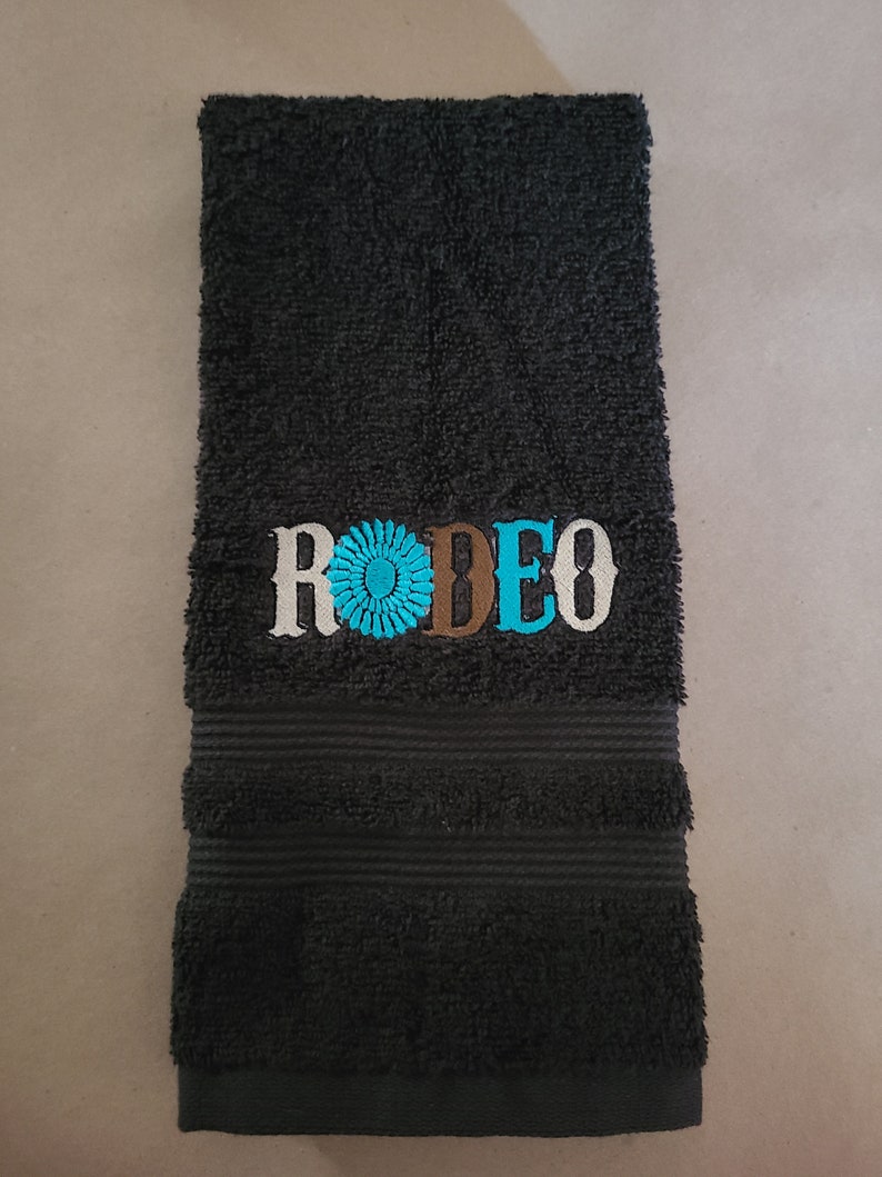 Embroidered Bath Towel Set. "turquoise Rodeo" - Etsy