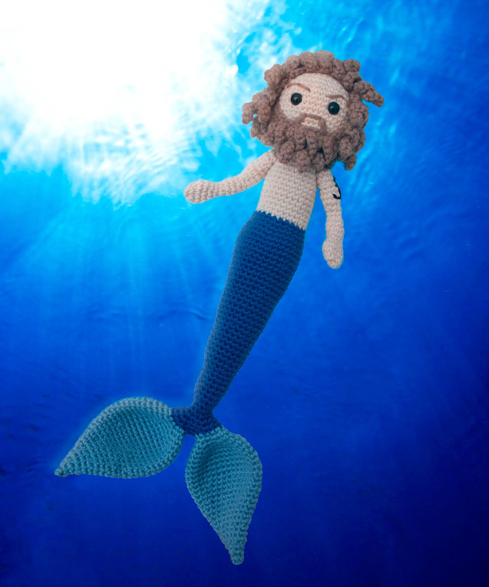 Merman Crochet Pattern - Poseidon Amigurumi Doll Pattern - Etsy UK