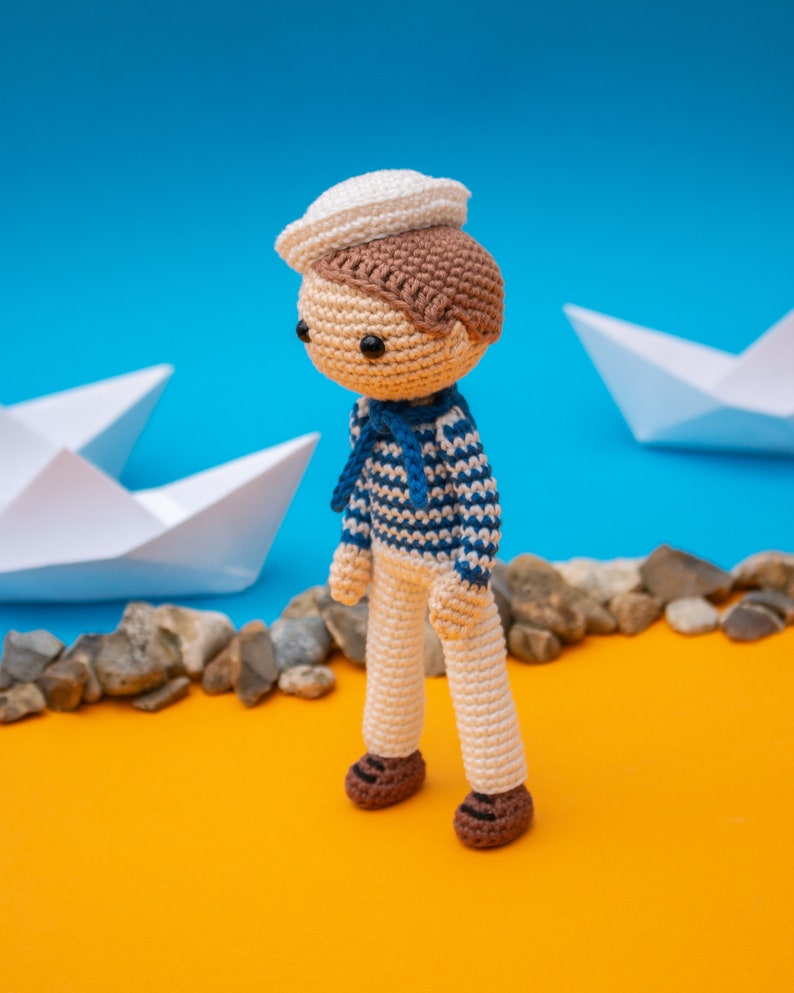 Crochet Sailor Boy Doll Pattern, Amigurumi Sam (PDF Pattern) - Etsy