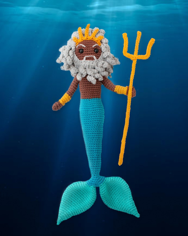 Merman Crochet Pattern - Poseidon Amigurumi Doll Pattern - Etsy UK