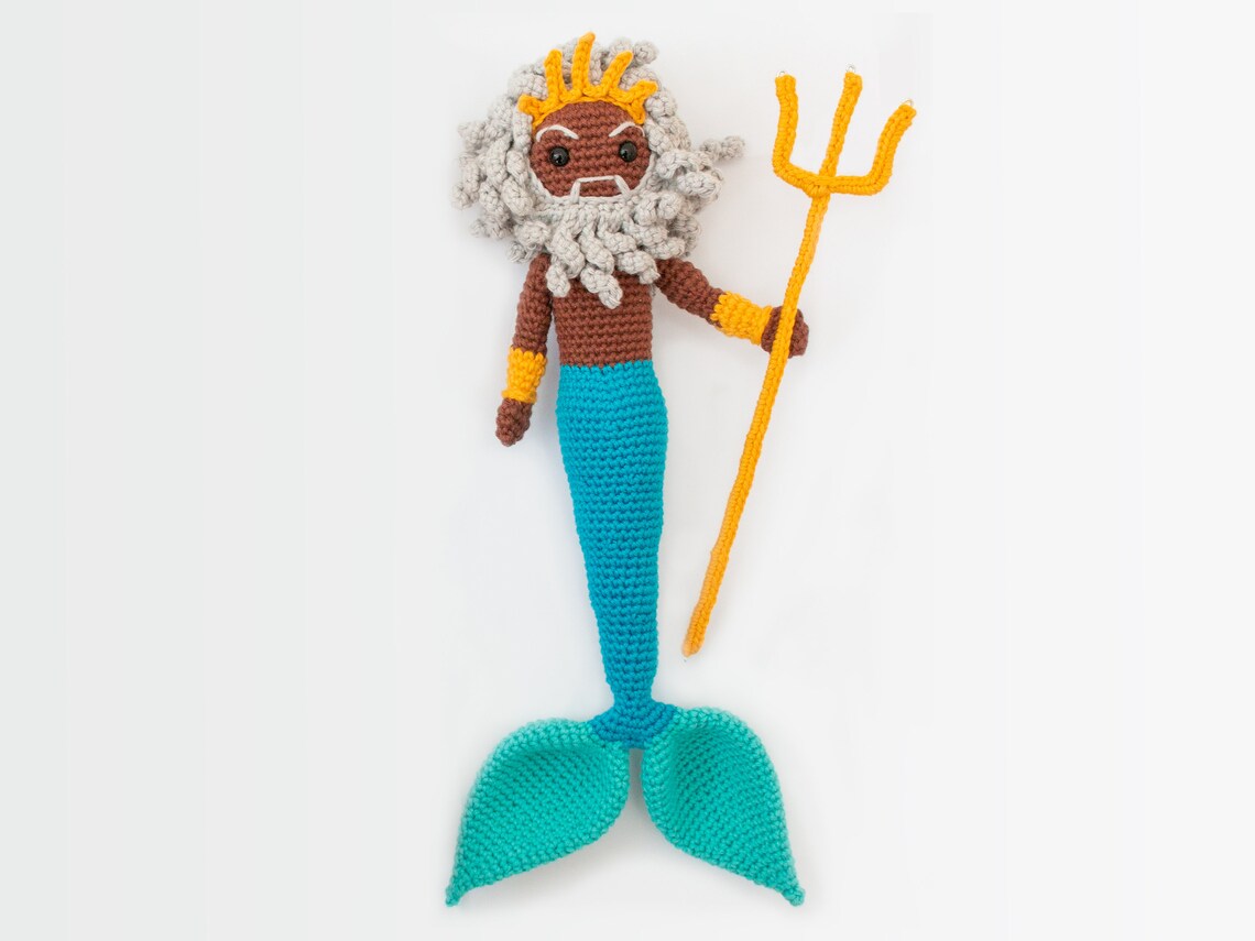 Merman Crochet Pattern Poseidon Amigurumi Doll Pattern | Etsy