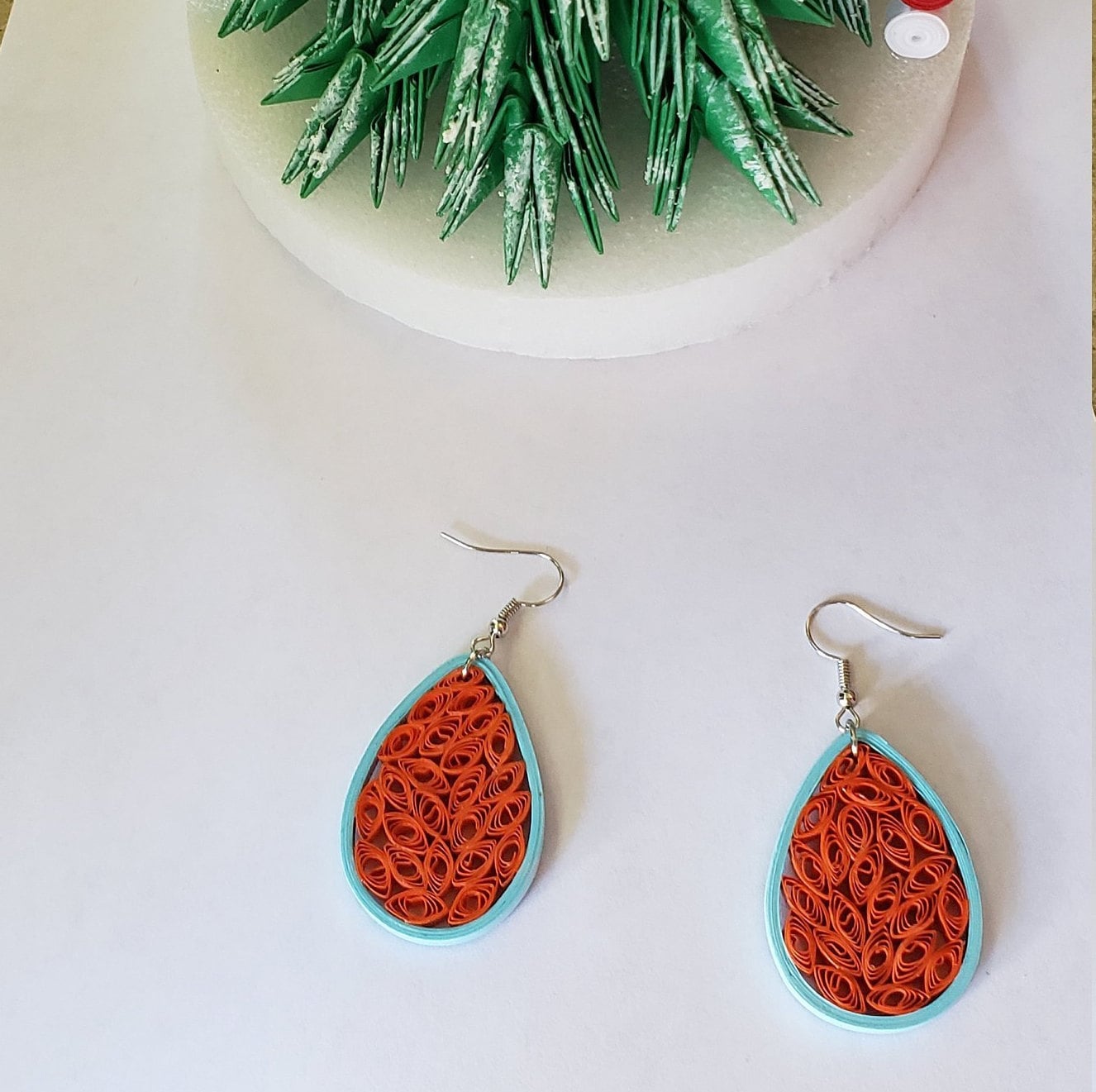 Tear Drop Burst Quilled Earrings - Etsy