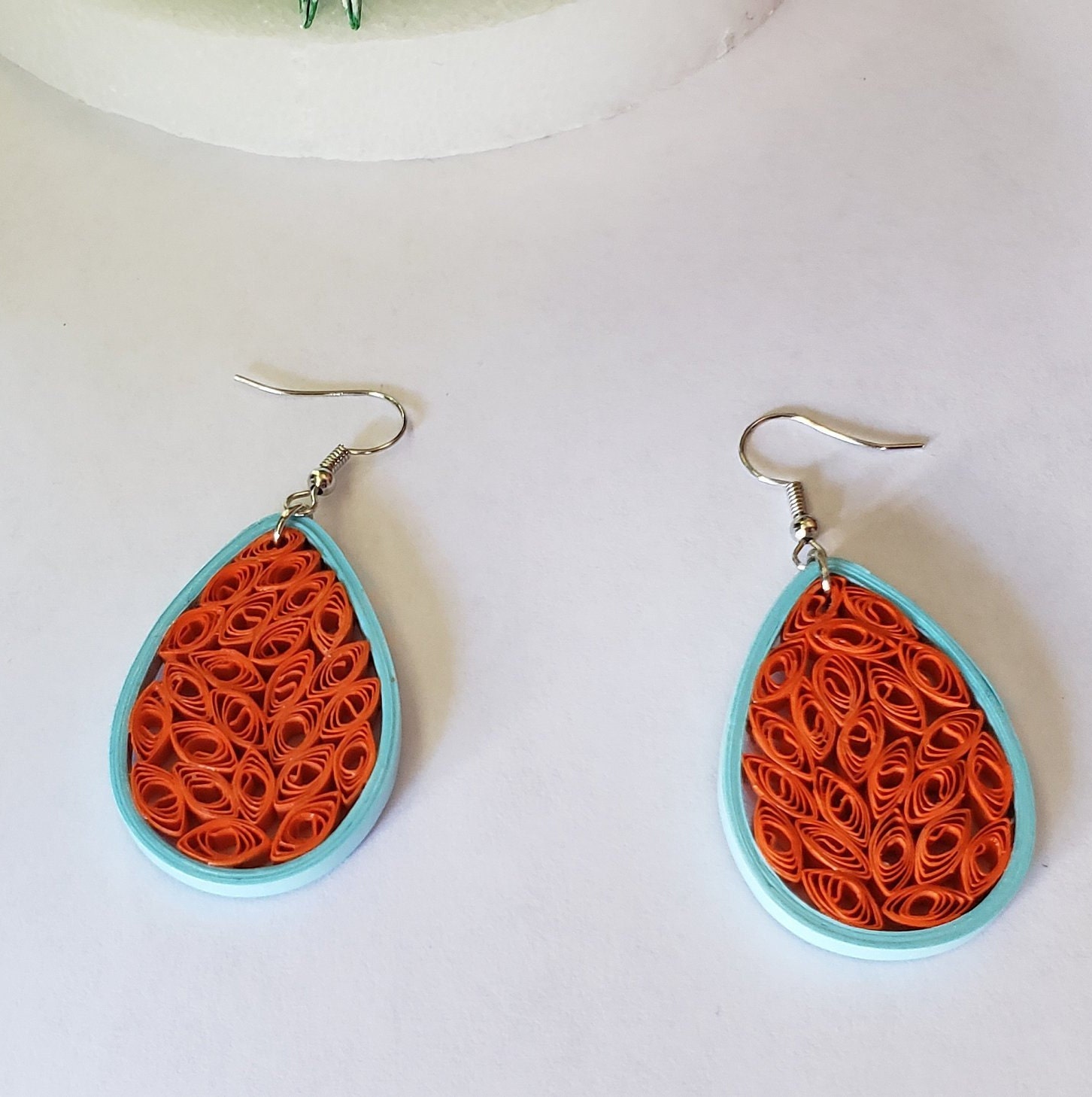 Tear Drop Burst Quilled Earrings - Etsy