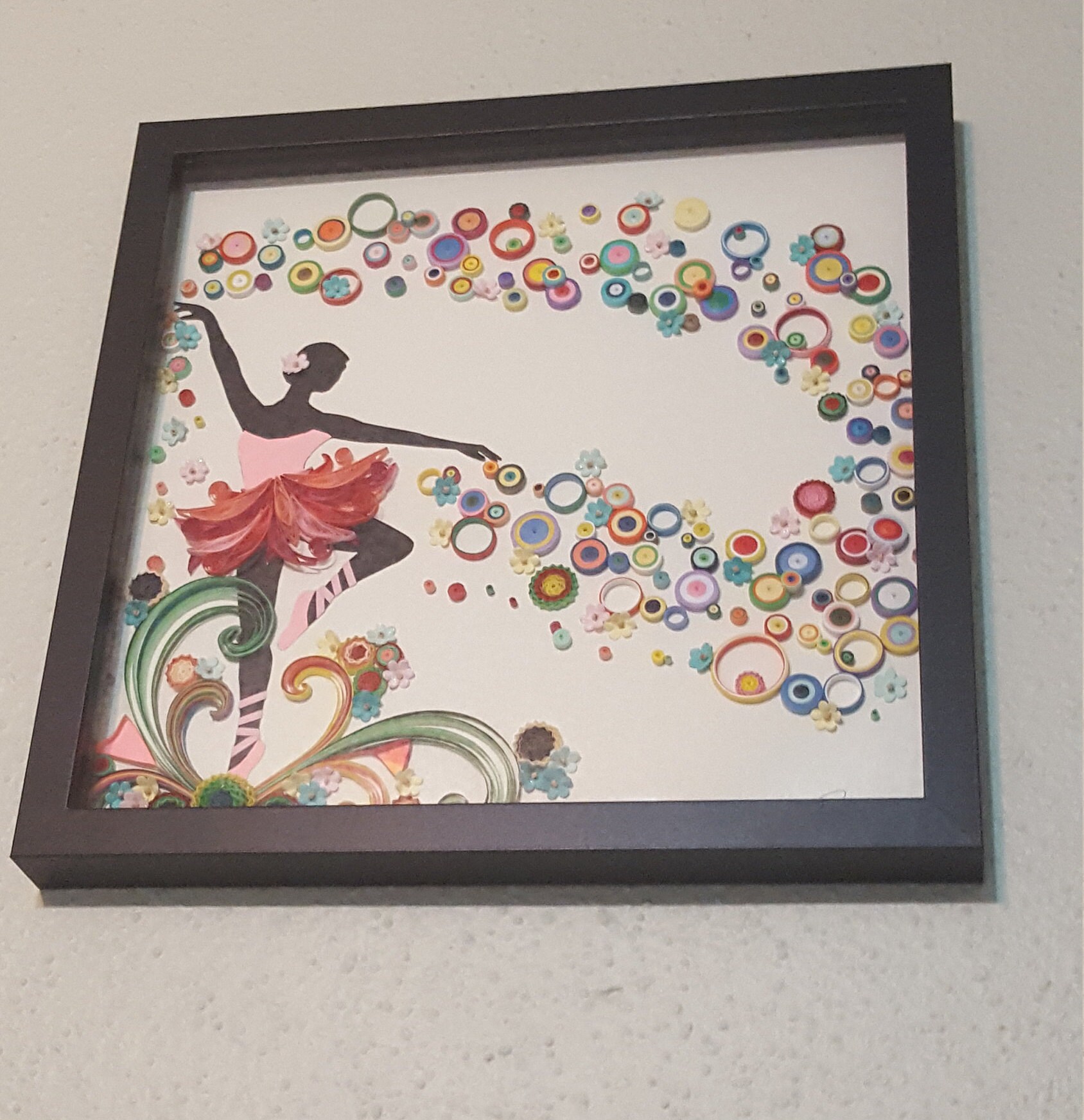 Ballerina Dancing Quilled Art, Ballerina Dance Paper Art, Dancing ...