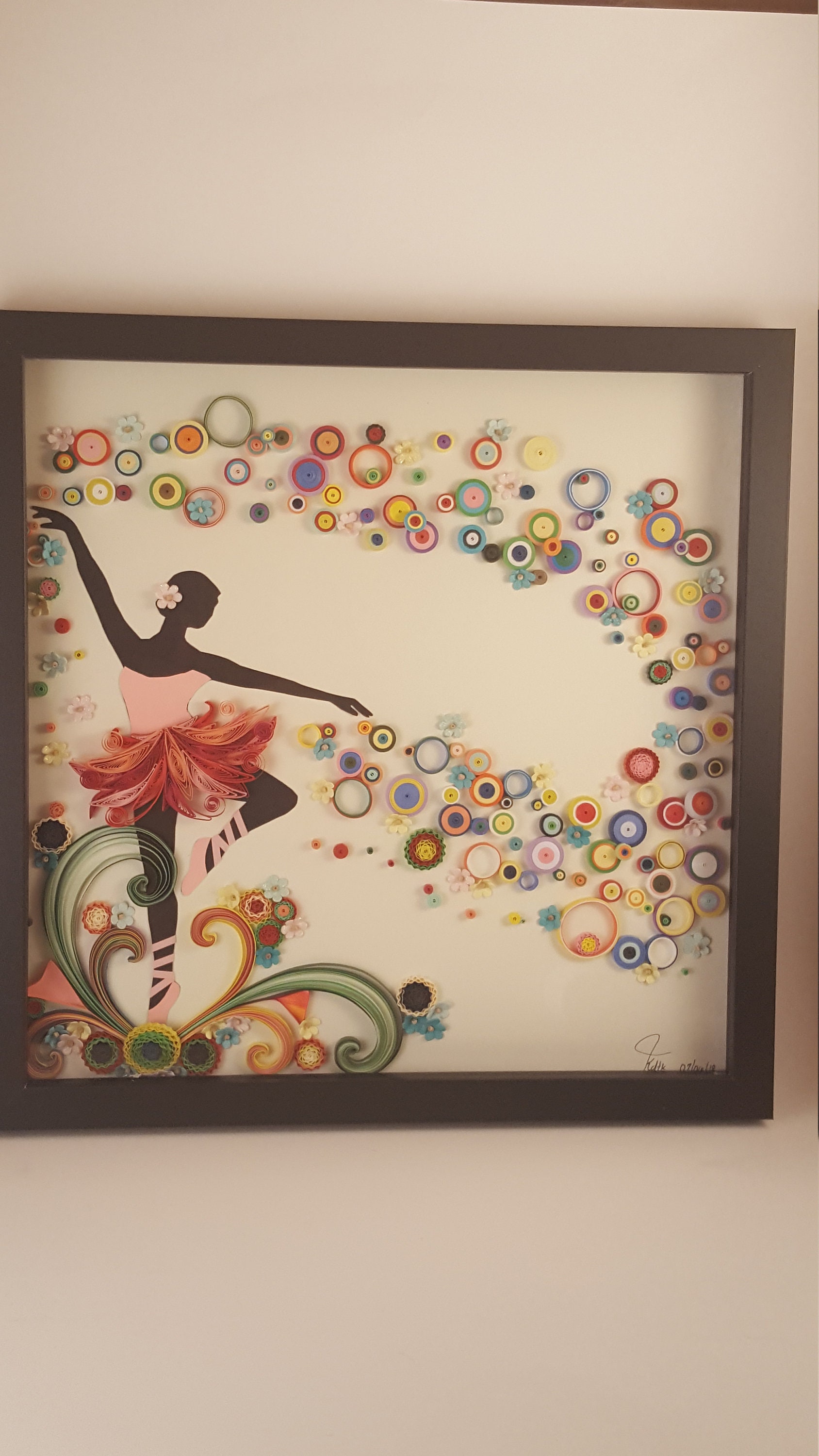 Ballerina Dancing Quilled Art Ballerina Dance Paper Art - Etsy