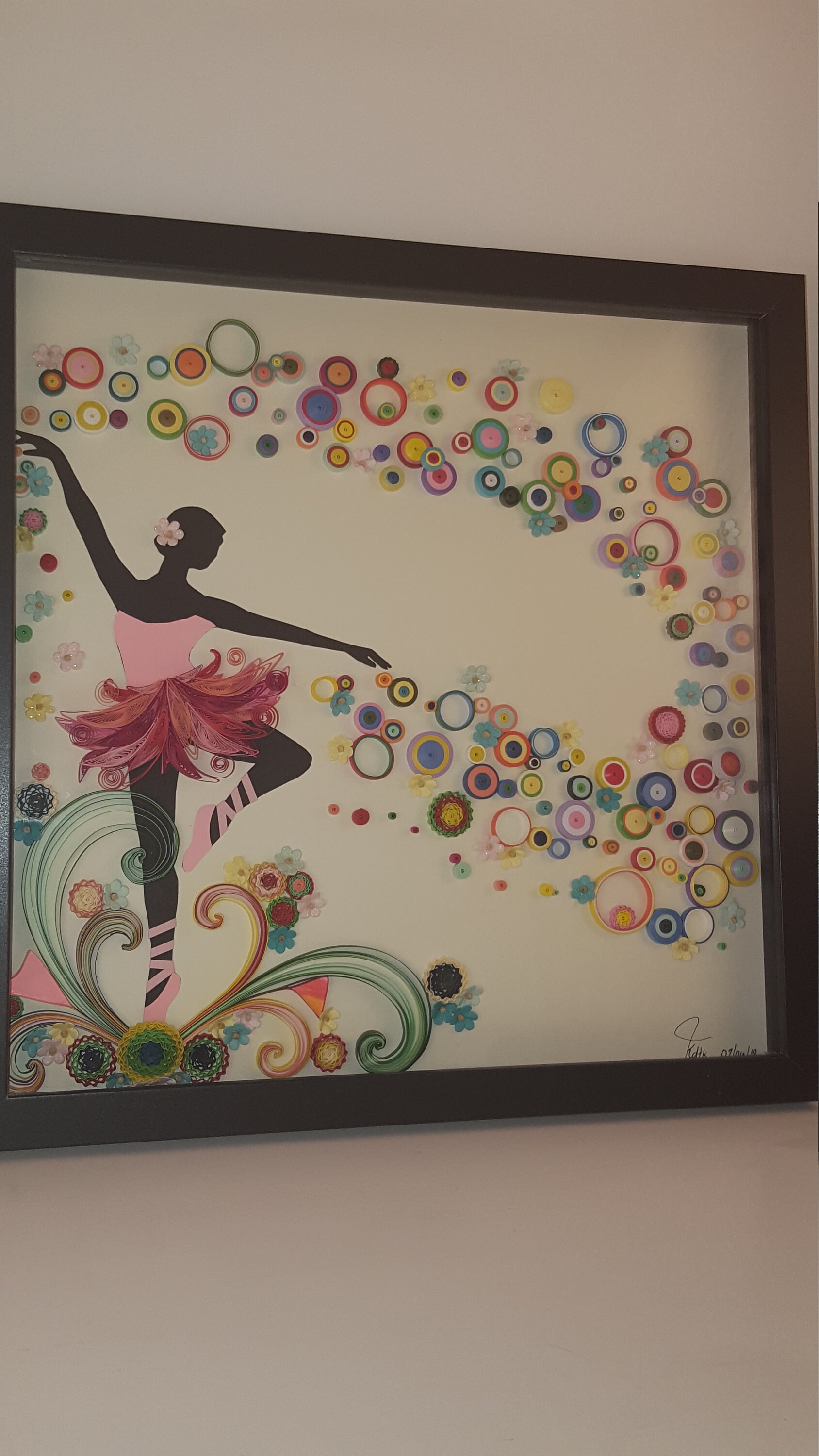 Ballerina Dancing Quilled Art, Ballerina Dance Paper Art, Dancing ...