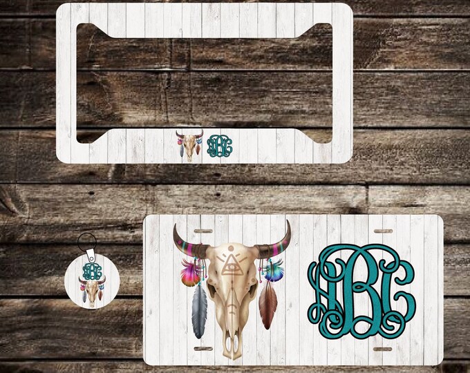 Cow Print Monogram License Plate Personalized License Plate | Etsy