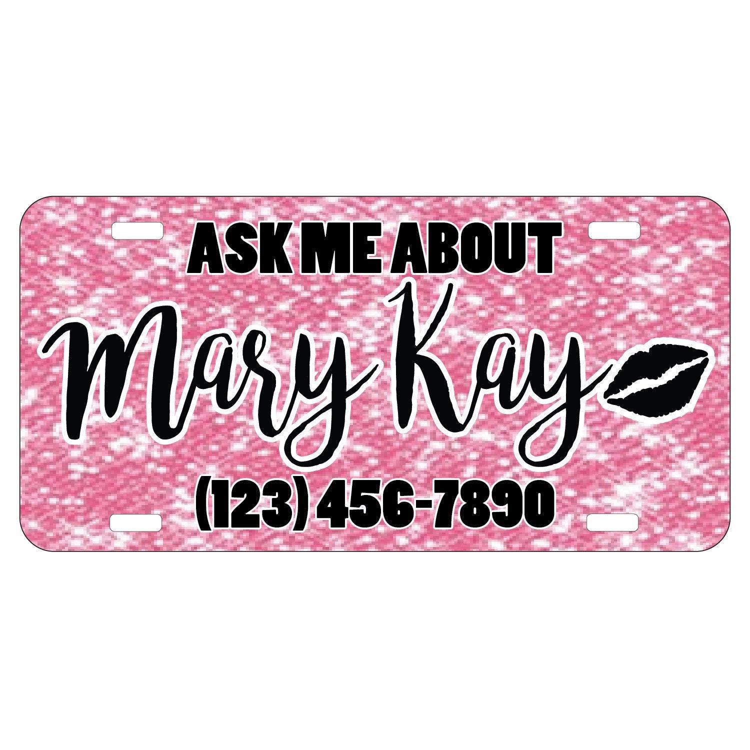 Glitter Mary Kay License Plate Glitter Mary Kay Car Tag | Etsy
