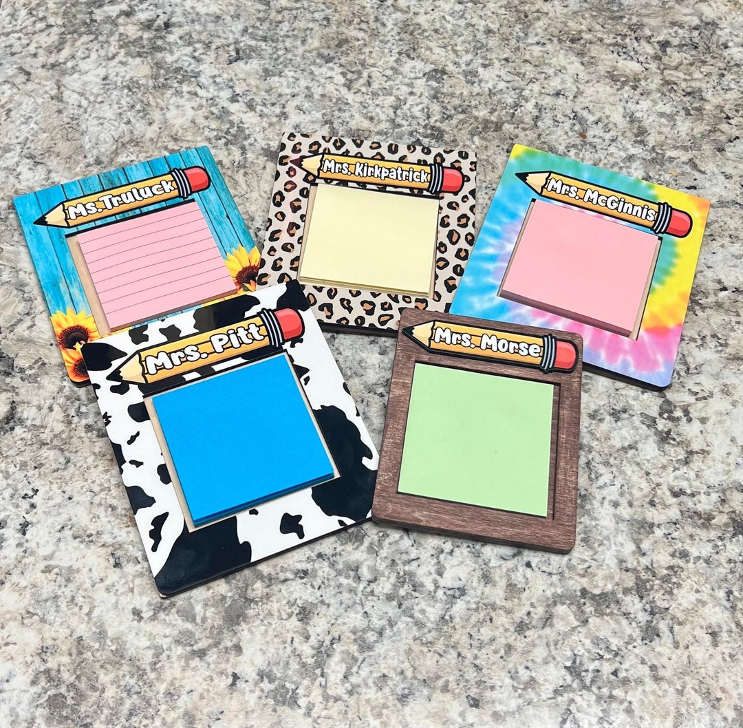 Sticky Note Holder Teacher Gift Gift From Student Custom - Etsy